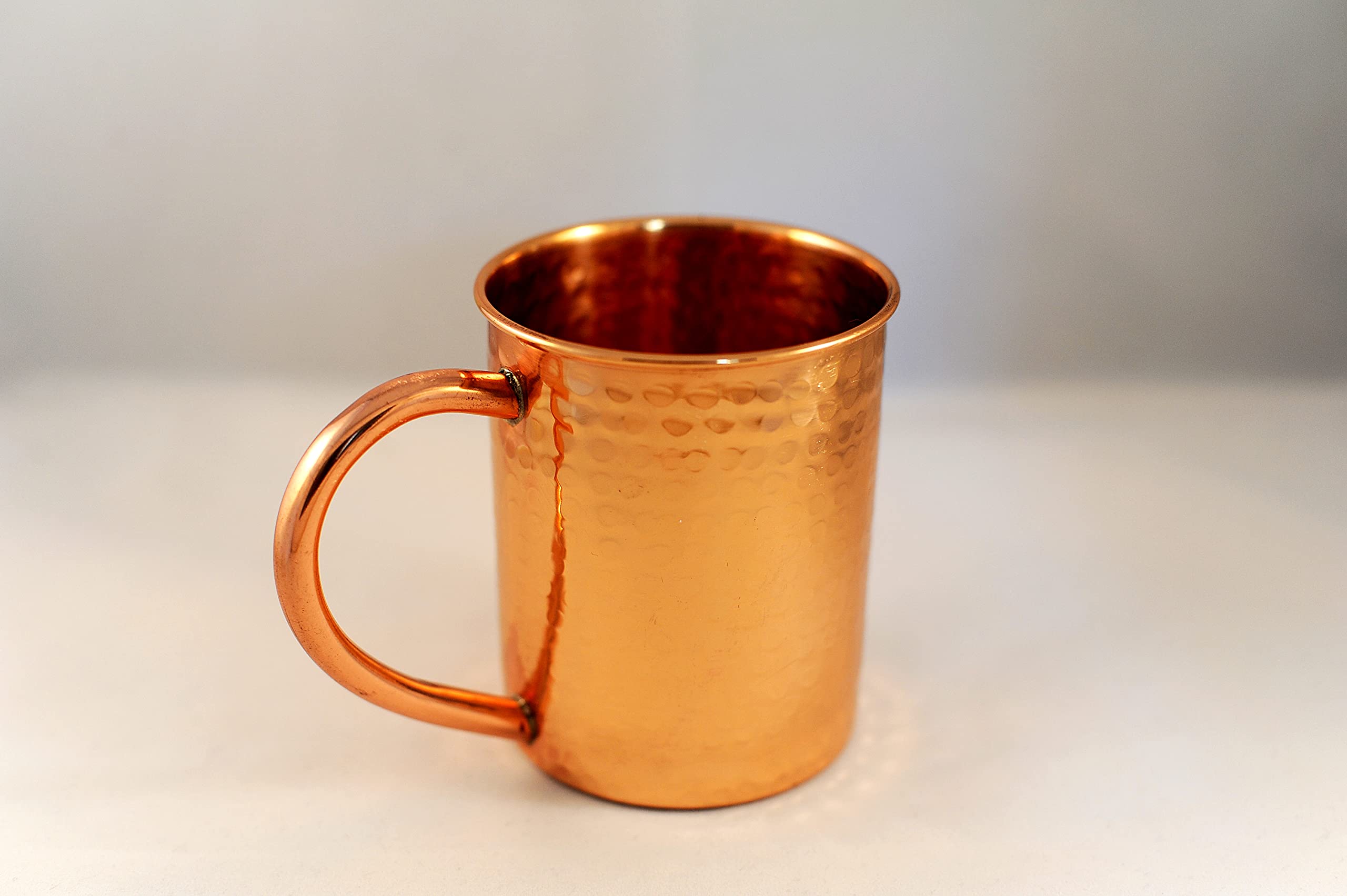 Alchemade 100% Pure Hammered Copper Mug - 14 Ounce Mug For Mules, Cocktails, Or Your Favorite Beverage - Seamlessly Made to Last a Lifetime Tarnish Free