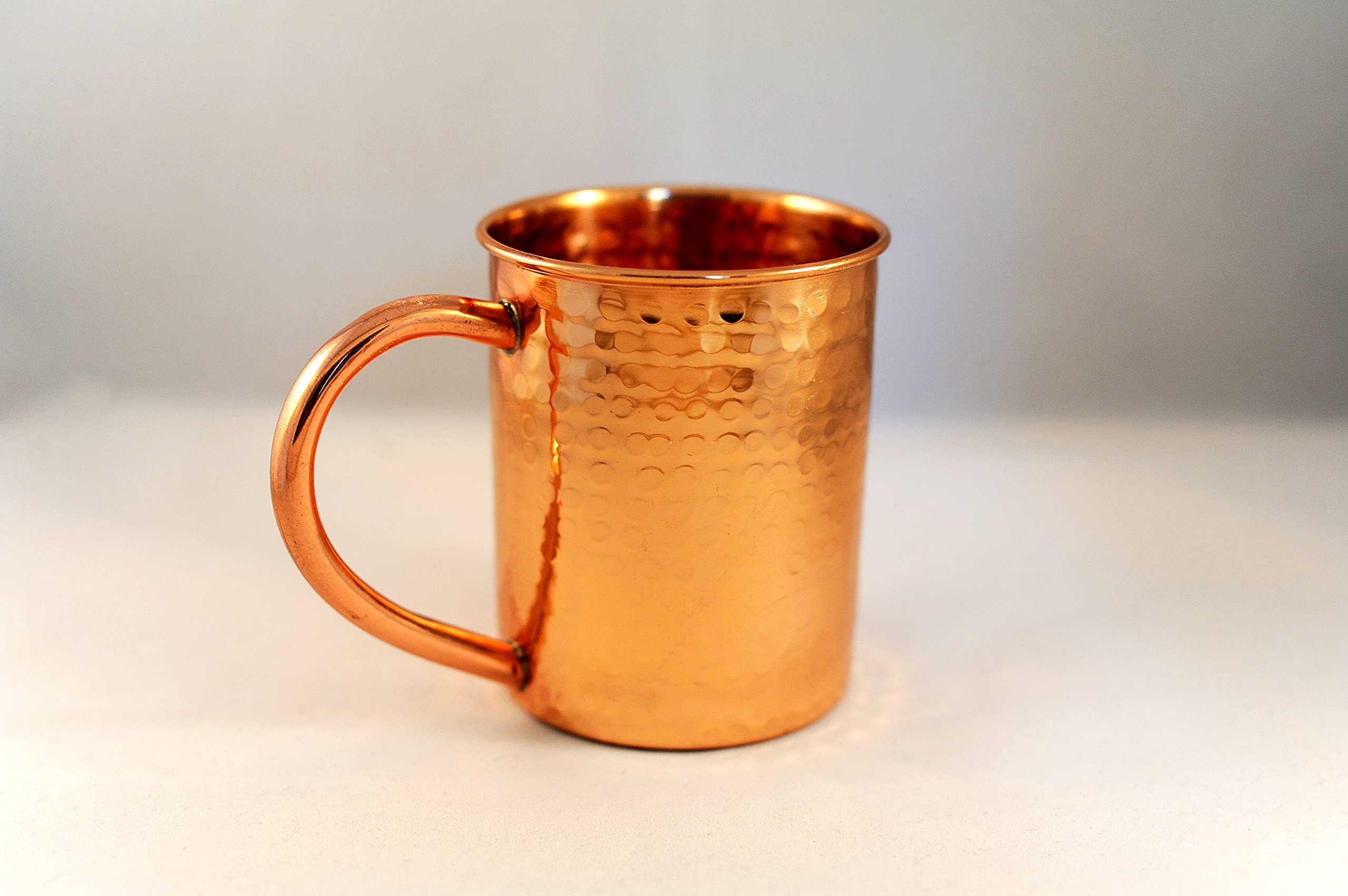 Alchemade 100% Pure Hammered Copper Mug - 14 Ounce Mug For Mules, Cocktails, Or Your Favorite Beverage - Seamlessly Made to Last a Lifetime Tarnish Free