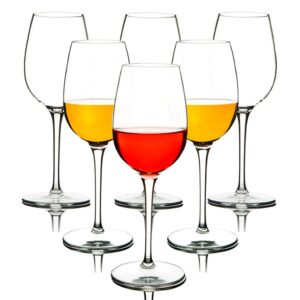 michley unbreakable red wine glasses, 100% tritan plastic shatterproof wine goblets, bpa-free, dishwasher-safe 12.5 oz, set of 6