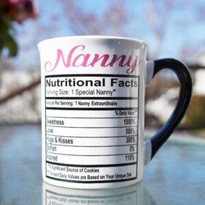 Cottage Creek Nanny Mug, 16oz. Ceramic Nanny Coffee Mug, Nanny Grandma Gifts