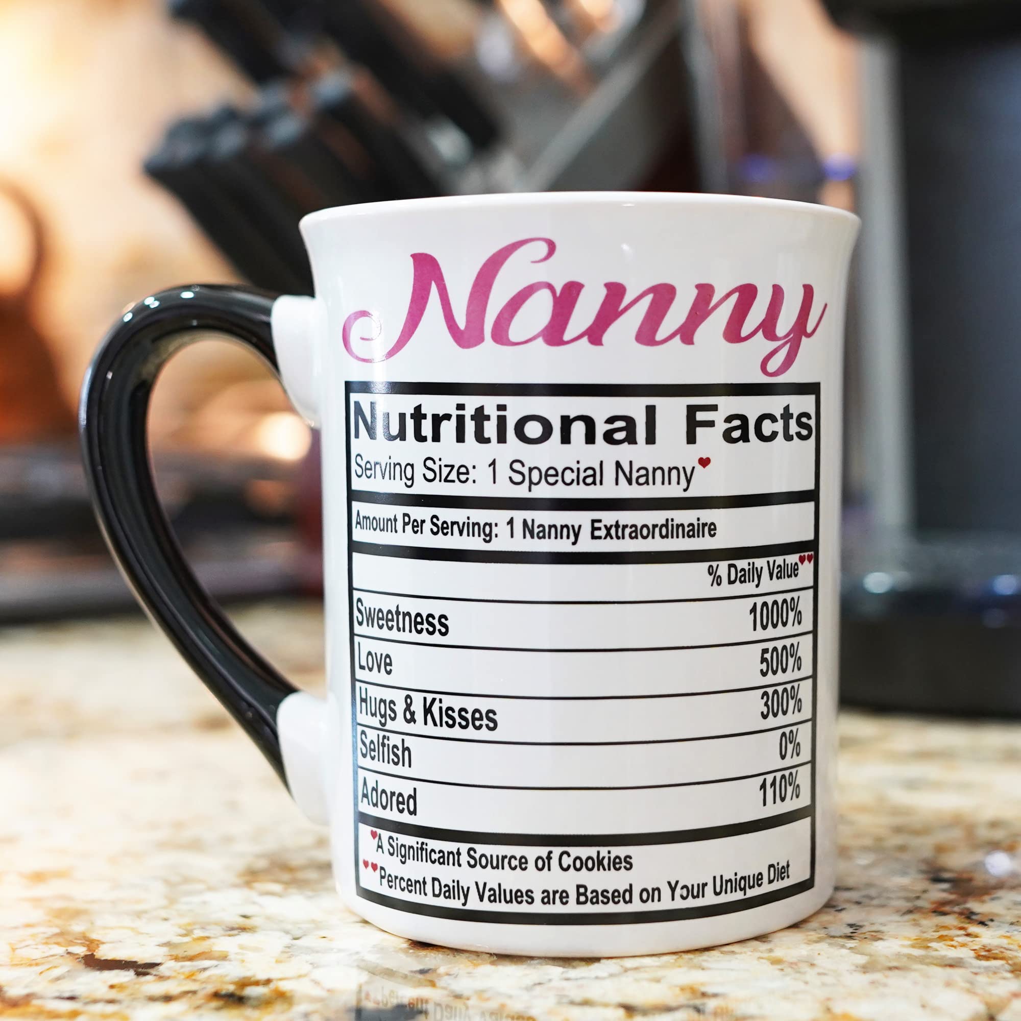 Cottage Creek Nanny Mug, 16oz. Ceramic Nanny Coffee Mug, Nanny Grandma Gifts