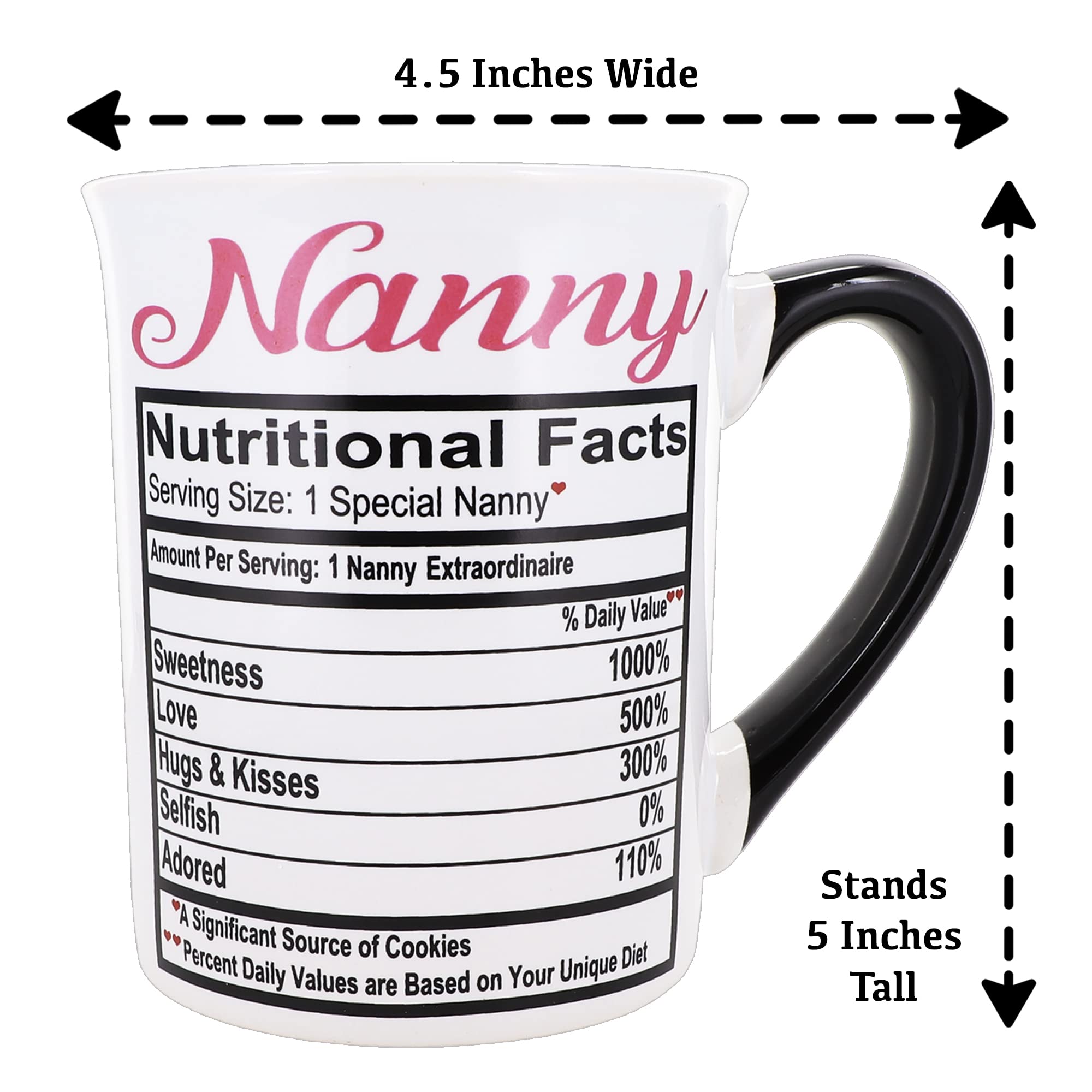 Cottage Creek Nanny Mug, 16oz. Ceramic Nanny Coffee Mug, Nanny Grandma Gifts