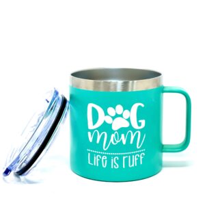 dog mom coffee mug - dog lovers gifts for women - dog mom insulated cup, tumbler - great dogs themed gifts for christmas, birthday, best cups and mugs for new dog mom, things for dog lovers