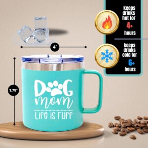 Dog Mom Coffee Mug - Dog Lovers Gifts for Women - Dog Mom Insulated Cup, Tumbler - Great Dogs Themed Gifts for Christmas, Birthday, Best Cups and Mugs for New Dog Mom, Things for Dog Lovers