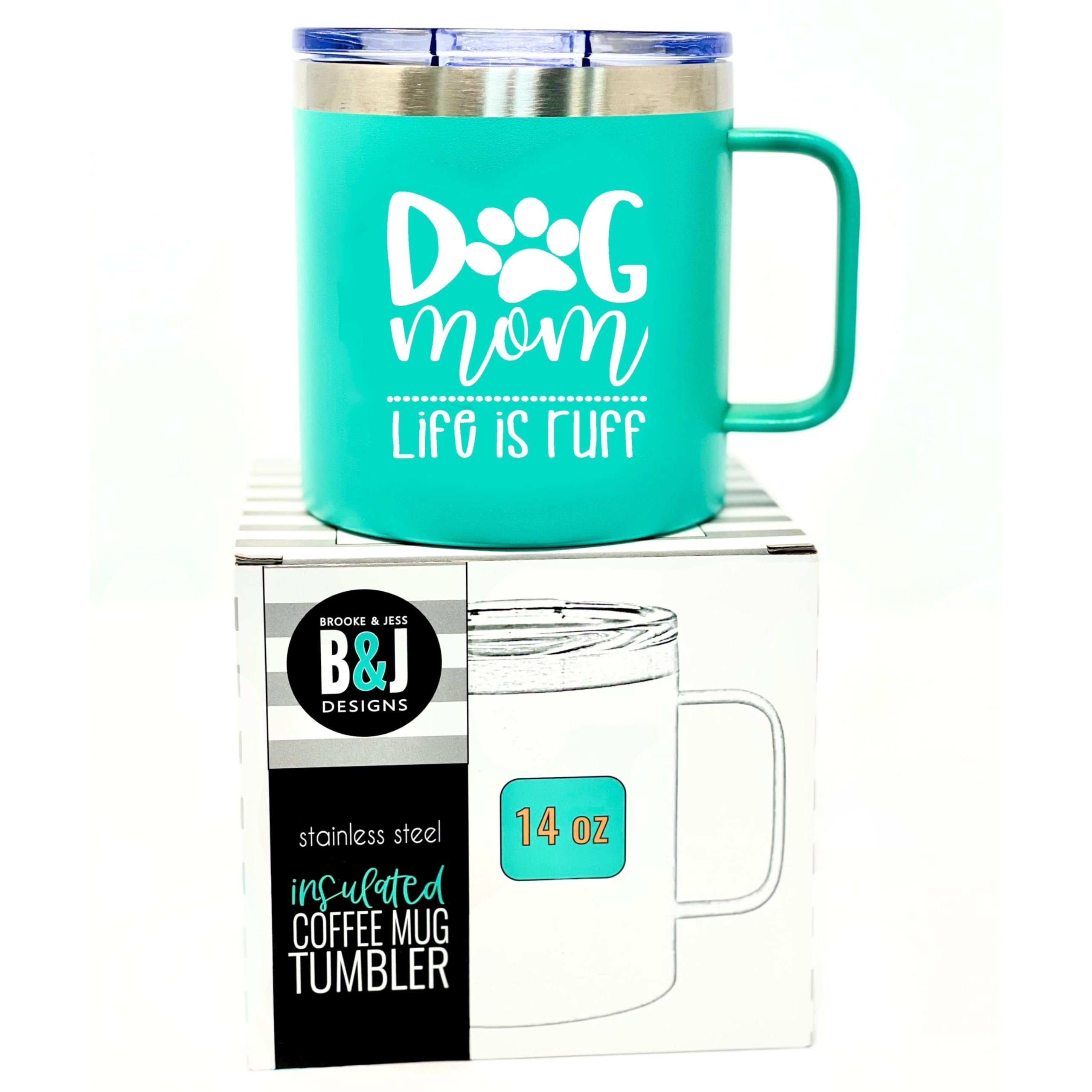 Dog Mom Coffee Mug - Dog Lovers Gifts for Women - Dog Mom Insulated Cup, Tumbler - Great Dogs Themed Gifts for Christmas, Birthday, Best Cups and Mugs for New Dog Mom, Things for Dog Lovers