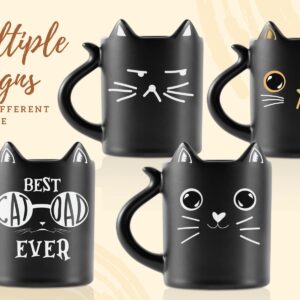 Onebttl Funny Cat Coffee Mug, Cat Mug with Cat Ears and Cat Tail Handle, Cat Gifts for Cat Lovers on Christmas, Birthday - Best Cat Mom Ever