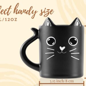 Onebttl Funny Cat Coffee Mug, Cat Mug with Cat Ears and Cat Tail Handle, Cat Gifts for Cat Lovers on Christmas, Birthday - Best Cat Mom Ever