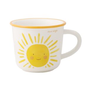 treewoo cute sunshine mug 12oz good morning ceramic cup with handle coffee tea milk water mug gift for men women dishwasher and microwave safe (sunshine)