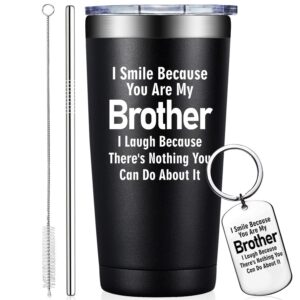 grifarny gifts for brother - big brother gift - brother gifts from sister - christmas fathers day birthday gifts for brother - brother tumbler cup 20oz