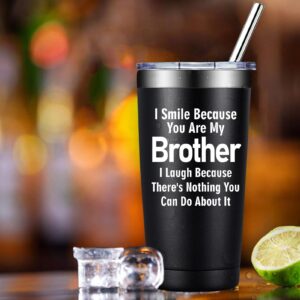 Grifarny Gifts for Brother - Big Brother Gift - Brother Gifts from Sister - Christmas Fathers Day Birthday Gifts for Brother - Brother Tumbler Cup 20oz