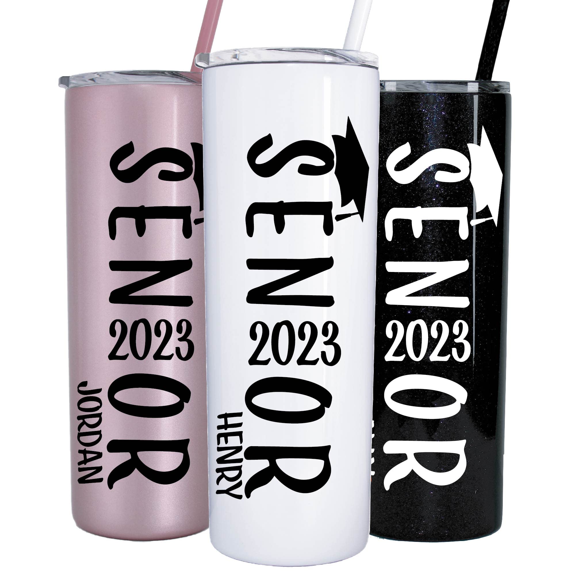 AVITO 20 oz Personalized Graduation Gift, Graduation Tumbler, Class of 2022 & 2023, Graduation Gift for Her, Class of 2022 & 2023, Seniors 2022 2023, Personalized Graduation Gift