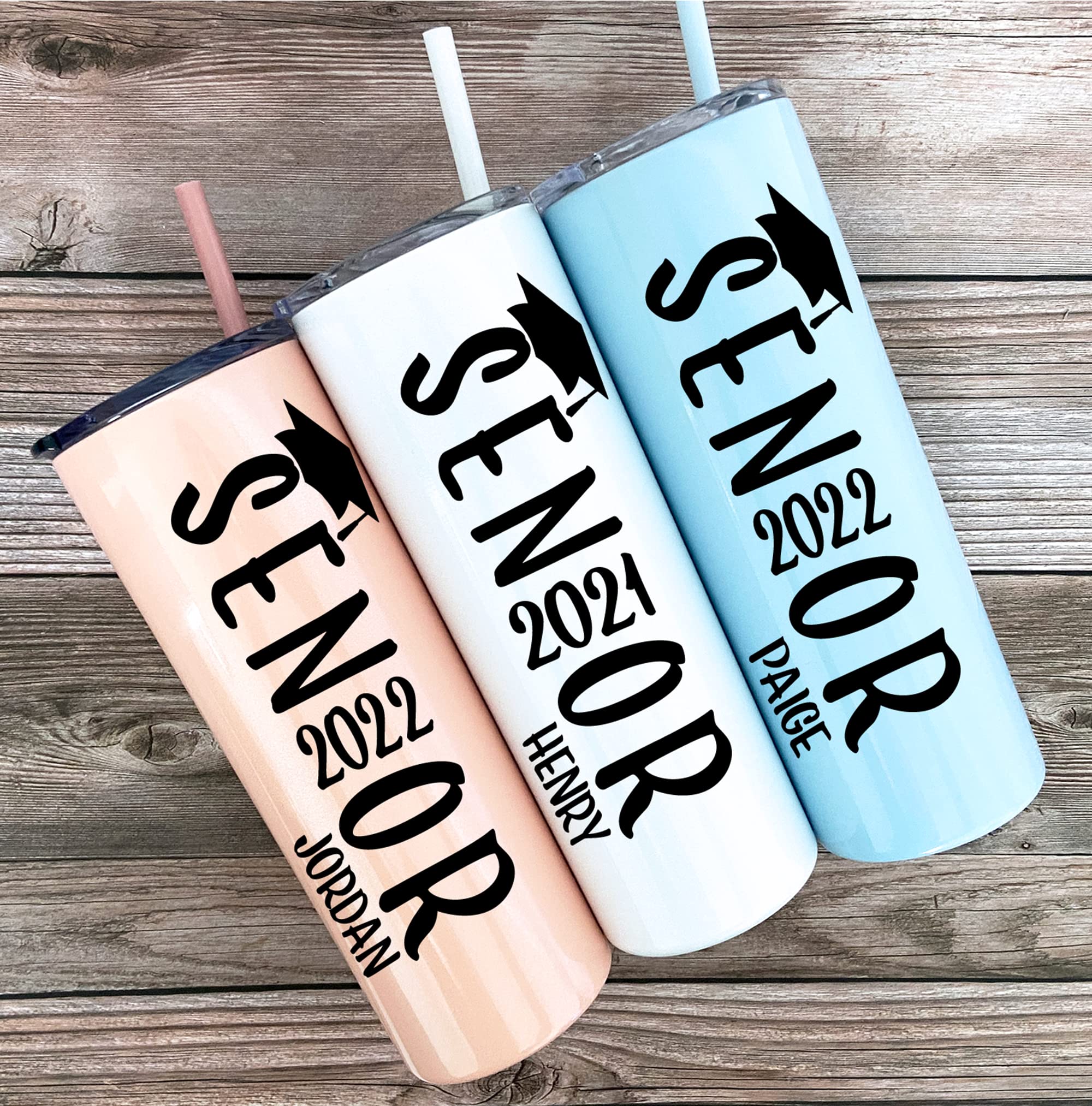 AVITO 20 oz Personalized Graduation Gift, Graduation Tumbler, Class of 2022 & 2023, Graduation Gift for Her, Class of 2022 & 2023, Seniors 2022 2023, Personalized Graduation Gift