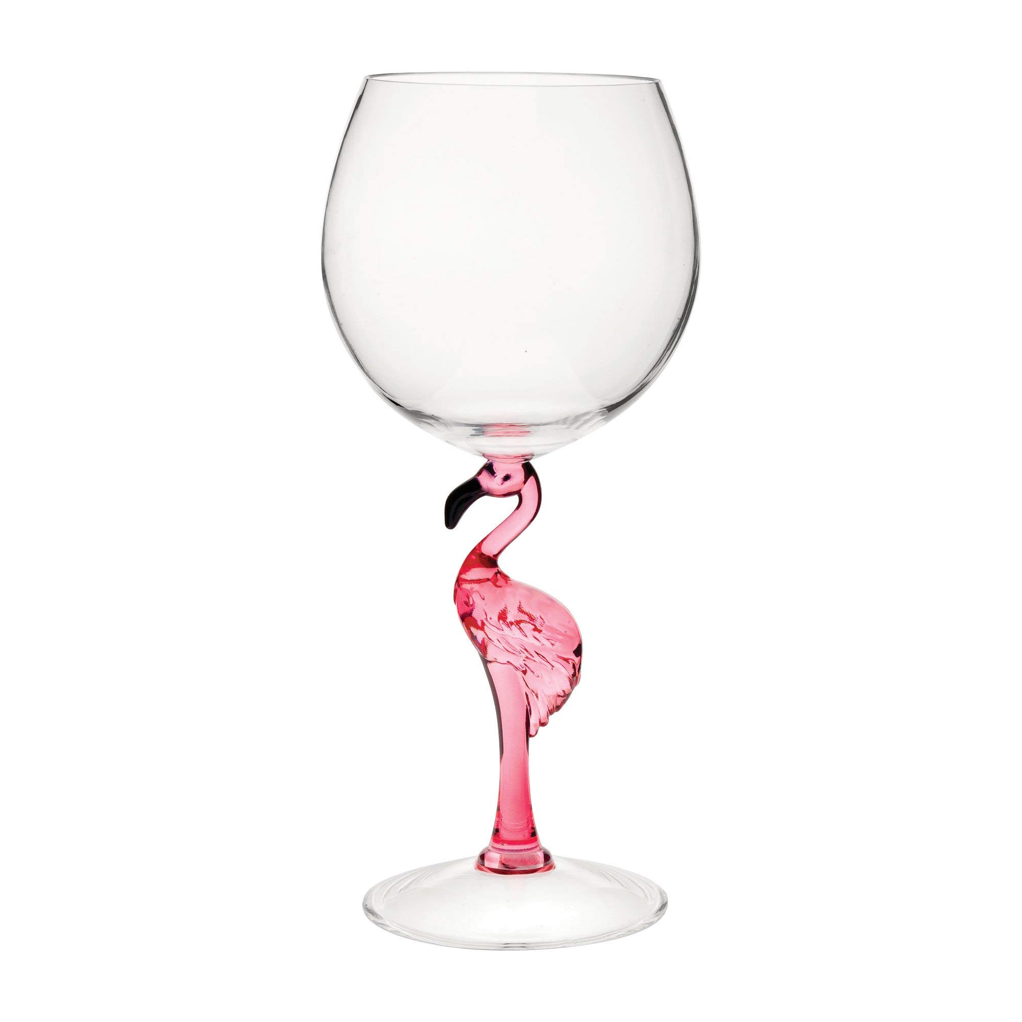 Supreme Housewares Durable Acrylic Plastic Stem Wine Glasses, Set of 2, Reusable Plastic Drinkware, BPA-free, Shatter-Proof, Ideal for Wine and Beverage (20 oz, Flamingo)