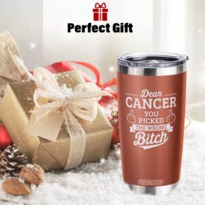 Breast Chemotherapy Hysterectomy Cancer Gifts For Women Survivors Female Patient, Best Chemo Awareness Gifts, Ovarian, Fuck Cancer Suck Gifts