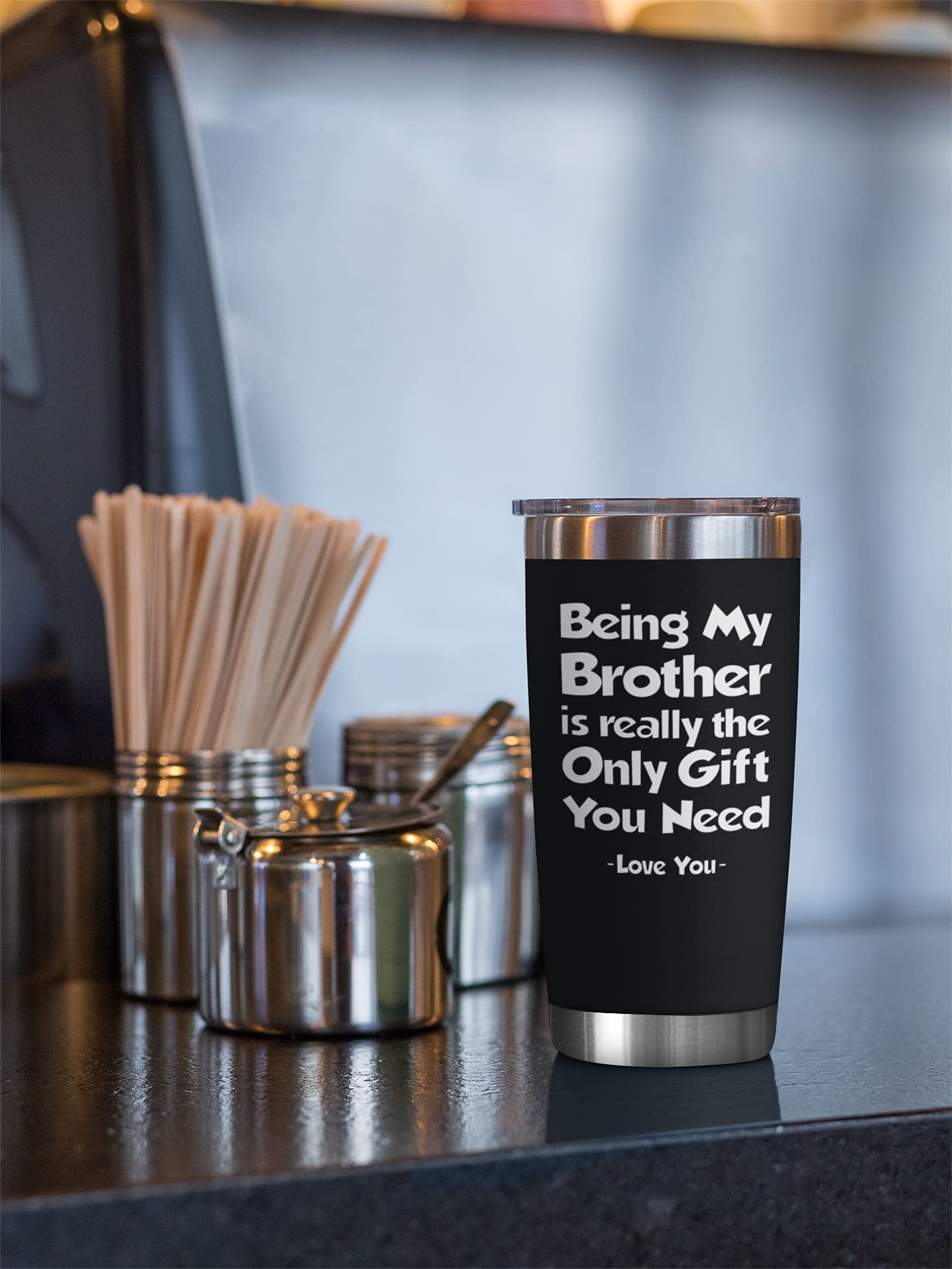 NewEleven Gifts For Brother From Sister, Brother - Gifts For Brother - Best Birthday Gifts For Brother, Big Brother, Little Brother, Siblings, Brother In Law - Funny Gag Gifts For Men - 20 Oz Tumbler