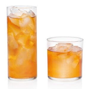 libbey miles 16-piece tumbler and rocks glass set