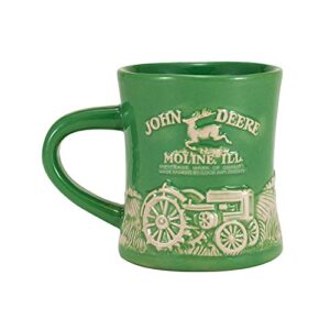 John Deere Stoneware Green Ceramic Model D Mug, 12 ounces