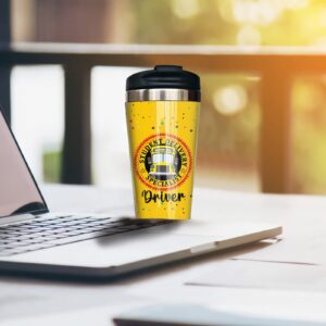 Bus Driver Gifts,Bus Driver Appreciation Gifts,15 Oz School Bus Coffee Tumbler W/lid-Bus Driver Christmas Gift Idea,School Bus Driver Travel Mug/Cup Birthday Valentine Graduation Gifts for Bus Driver