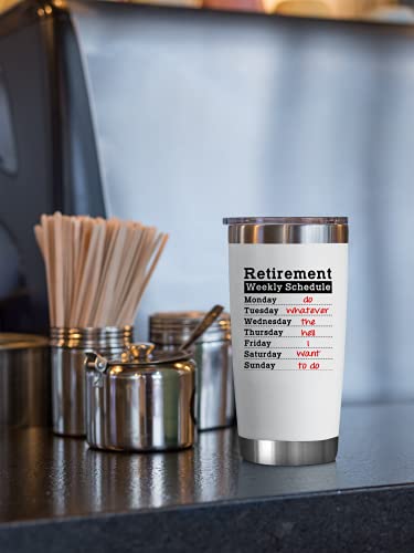 NewEleven Retirement Gifts For Women 2024 - Happy Retirement Party Decorations - Coworker Leaving Gifts, Farewell Gifts, Goodbye Gifts For Coworkers, Friends - 20 Oz Tumbler