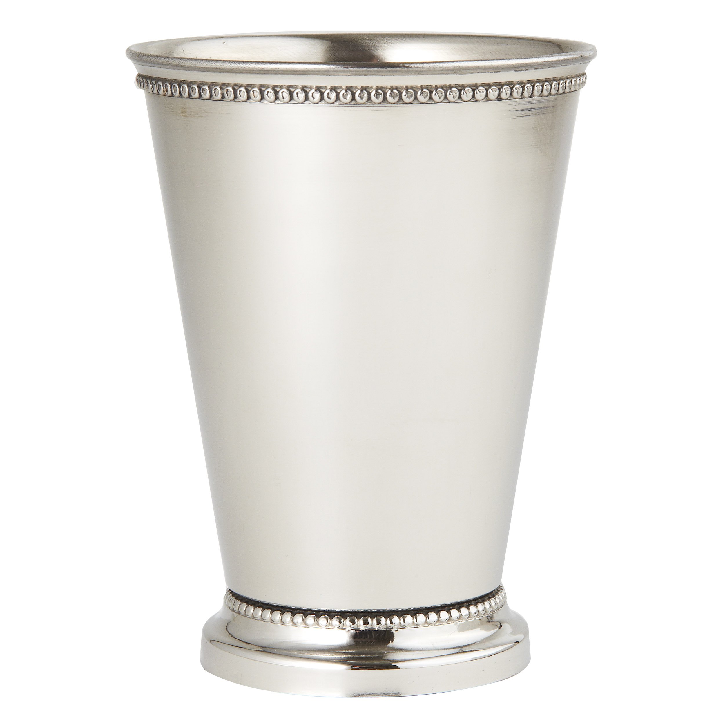 Elegance 90471 Beaded Mint Julep Cup, 4.5", Silver