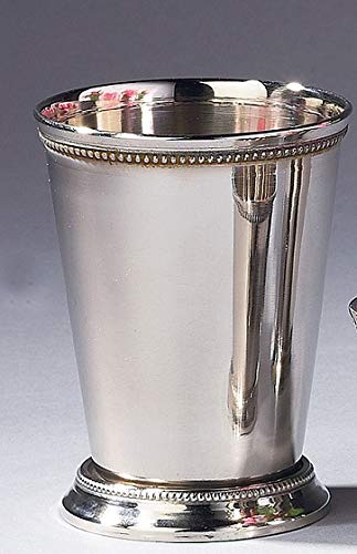 Elegance 90471 Beaded Mint Julep Cup, 4.5", Silver