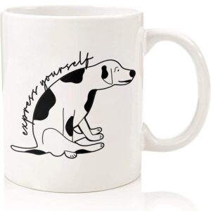 veterinary medicine gift appreciation funny vet med mug express yourself dog coffee cup vet tech gift for men for woman vet tech, practitioner animal doctor pet lover graduation white coffee mug 11 oz