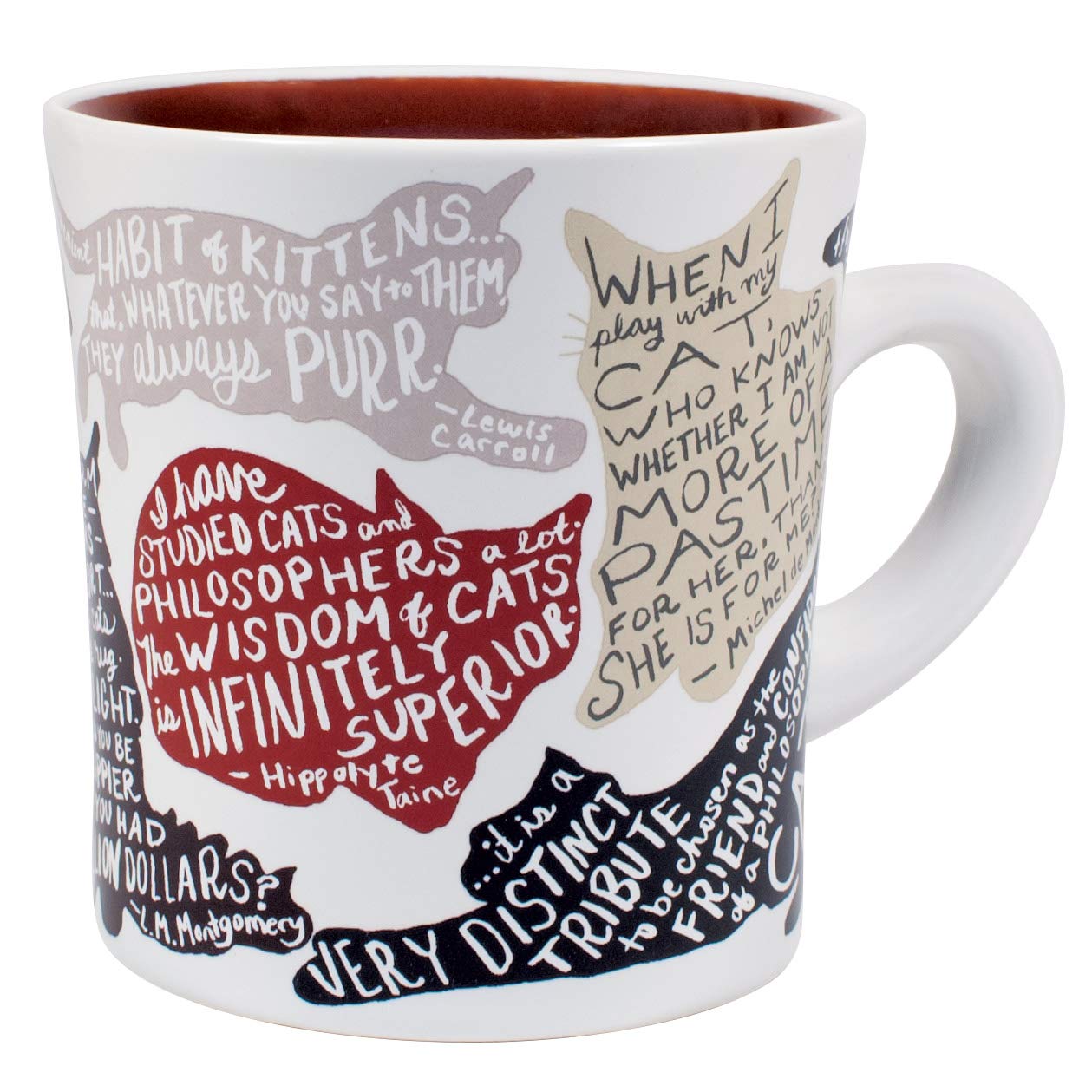 Literary Cat Mug - Kitten Quotes From Famous Writers Authors and Other Feline Lovers - Comes in a Fun Gift Box