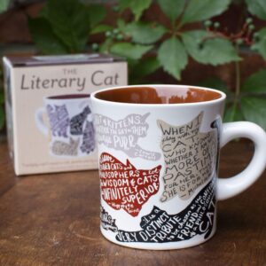 Literary Cat Mug - Kitten Quotes From Famous Writers Authors and Other Feline Lovers - Comes in a Fun Gift Box