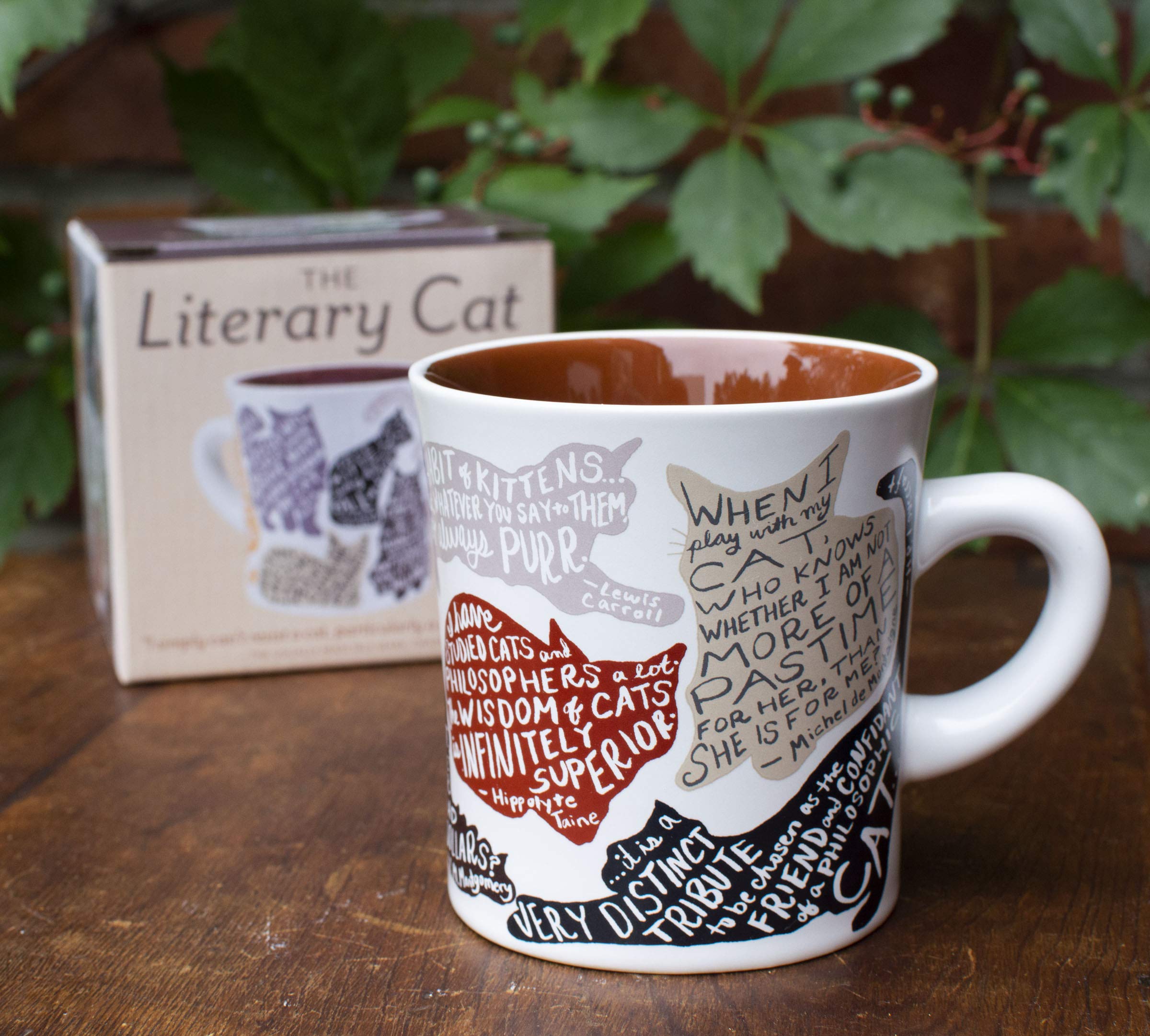 Literary Cat Mug - Kitten Quotes From Famous Writers Authors and Other Feline Lovers - Comes in a Fun Gift Box