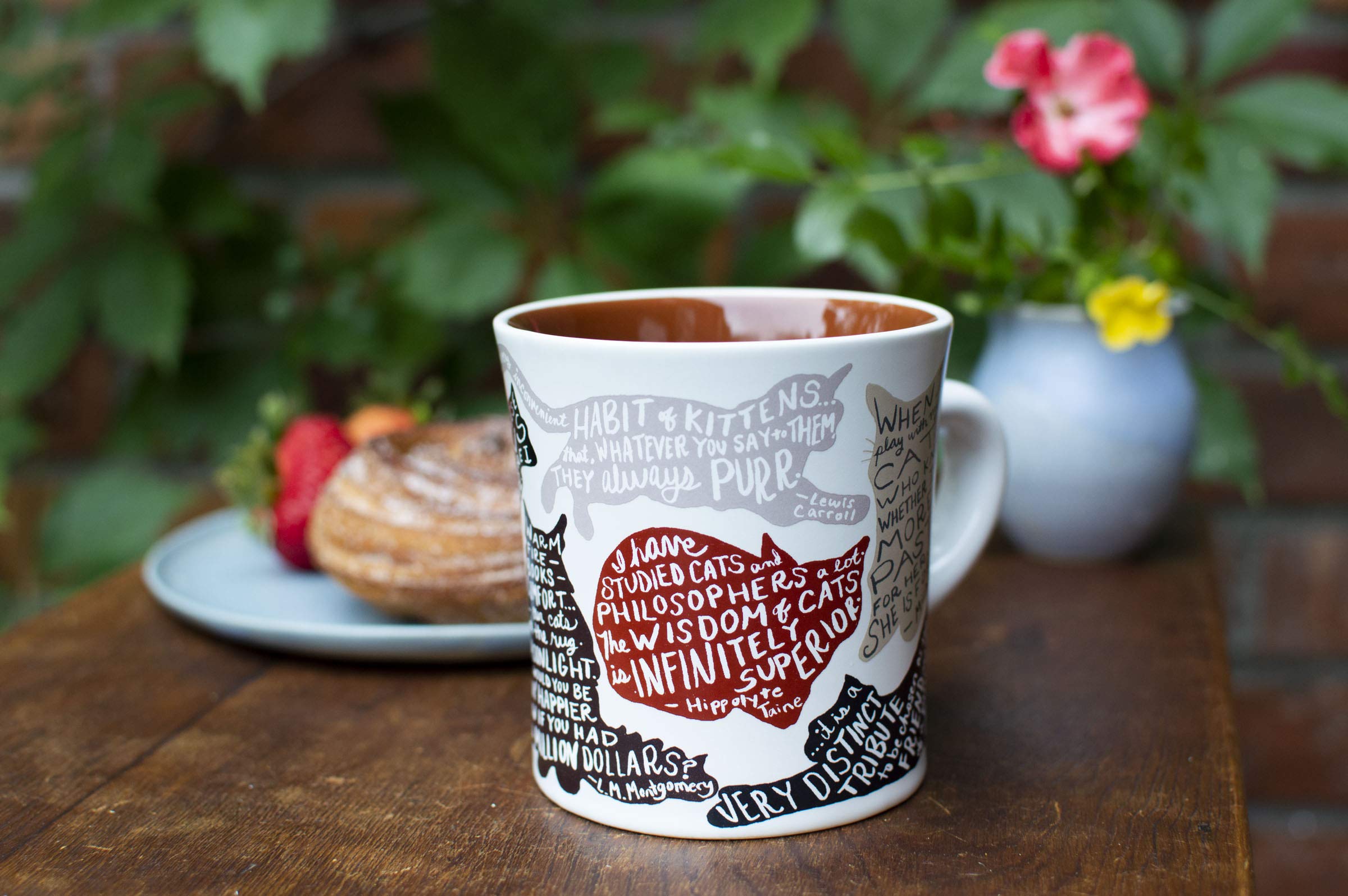 Literary Cat Mug - Kitten Quotes From Famous Writers Authors and Other Feline Lovers - Comes in a Fun Gift Box