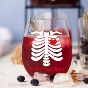 AGMDESIGN Funny Two Sided Good Day Bad Day Don't Even Ask Radiology Tech Wine Glass, Gift for Doctor, Medicine, Assistant, Physician, Nurse, Students, Graduation Gifts for Men Women