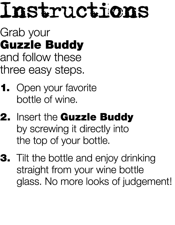 Guzzle Buddy 2GO Unbreakable Tritan Plastic Wine Bottle Glass, It Turns Your Bottle Into Your Glass, Real Women