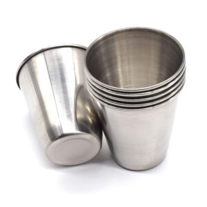 AUEAR, 6 Pack 2 Oz Stainless Steel Shot Glass Espresso Shot Cups Barware Drinking Vessel for Bar Home Restaurant