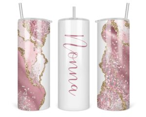 htdesigns nonna tumbler for grandma for mother's day - nonna travel mug - grandma tumbler for mother's day - cute mother's day gift for nonna, white, 20oz