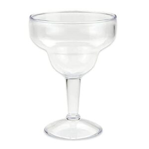 G.E.T. SW-1415-1-SAN-CL-EC Heavy-Duty Shatterproof Plastic Jumbo Margarita Glasses, BPA Free, 36 Ounce