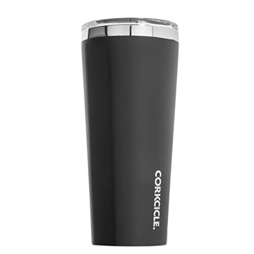 Corkcicle Classic Triple Insulated Coffee Mug with Lid, Matte Black, 24 oz – Stainless Steel Travel Tumbler Keeps Beverages Cold 9+hrs, Hot 3hrs – Cupholder Friendly Travel Coffee Tumbler