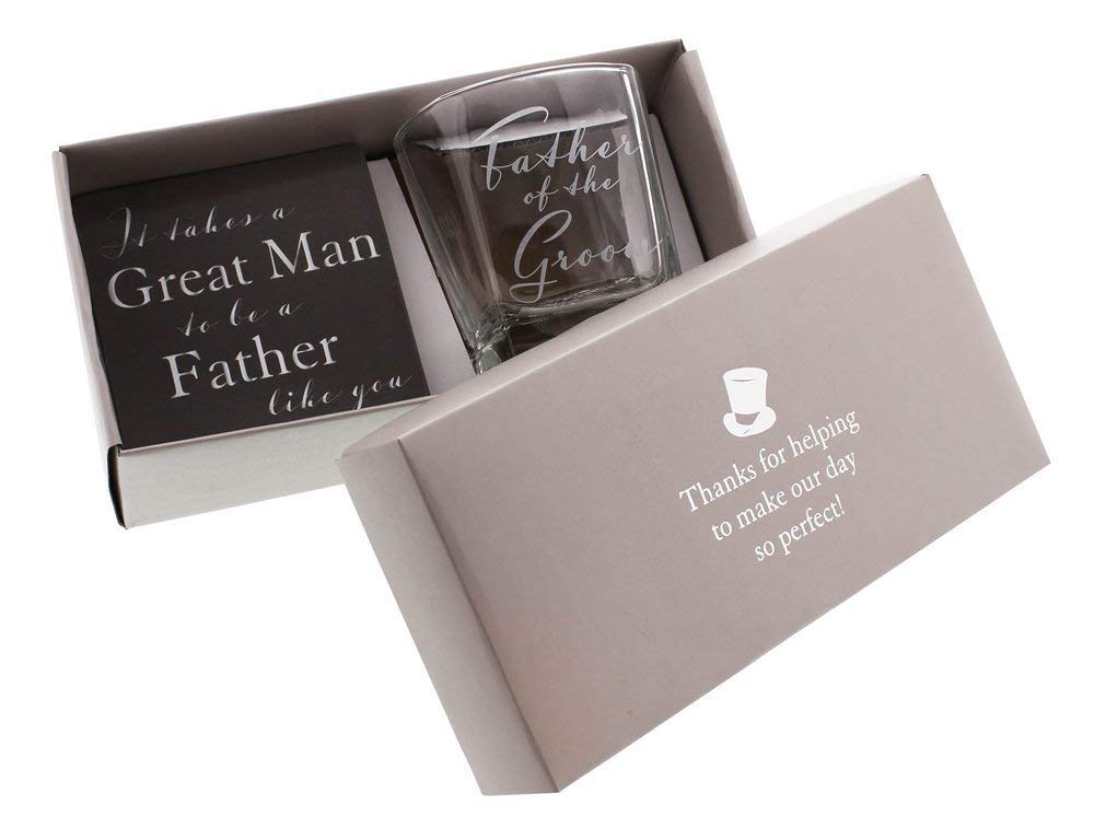 Father of The Groom Whiskey Glass and Coaster Gift Set