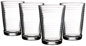 palais glassware striped collection; striped clear glass set