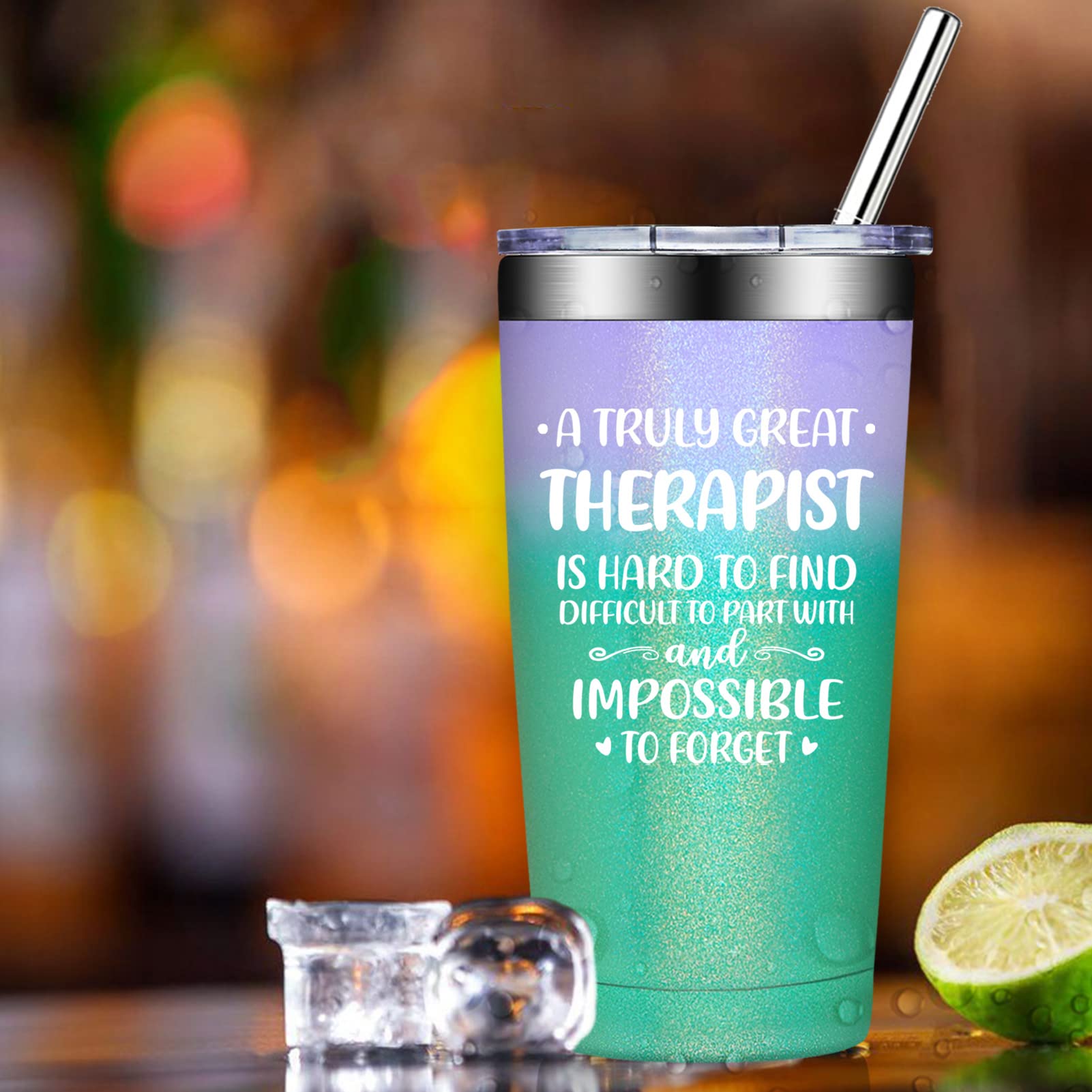 Grifarny Therapist Gifts Mental Health - Physical Therapist Gifts for Women - Christmas, Thank You Gifts for Therapist - A Great Therapist is Hard to Find - Therapist Tumbler Cup 20oz