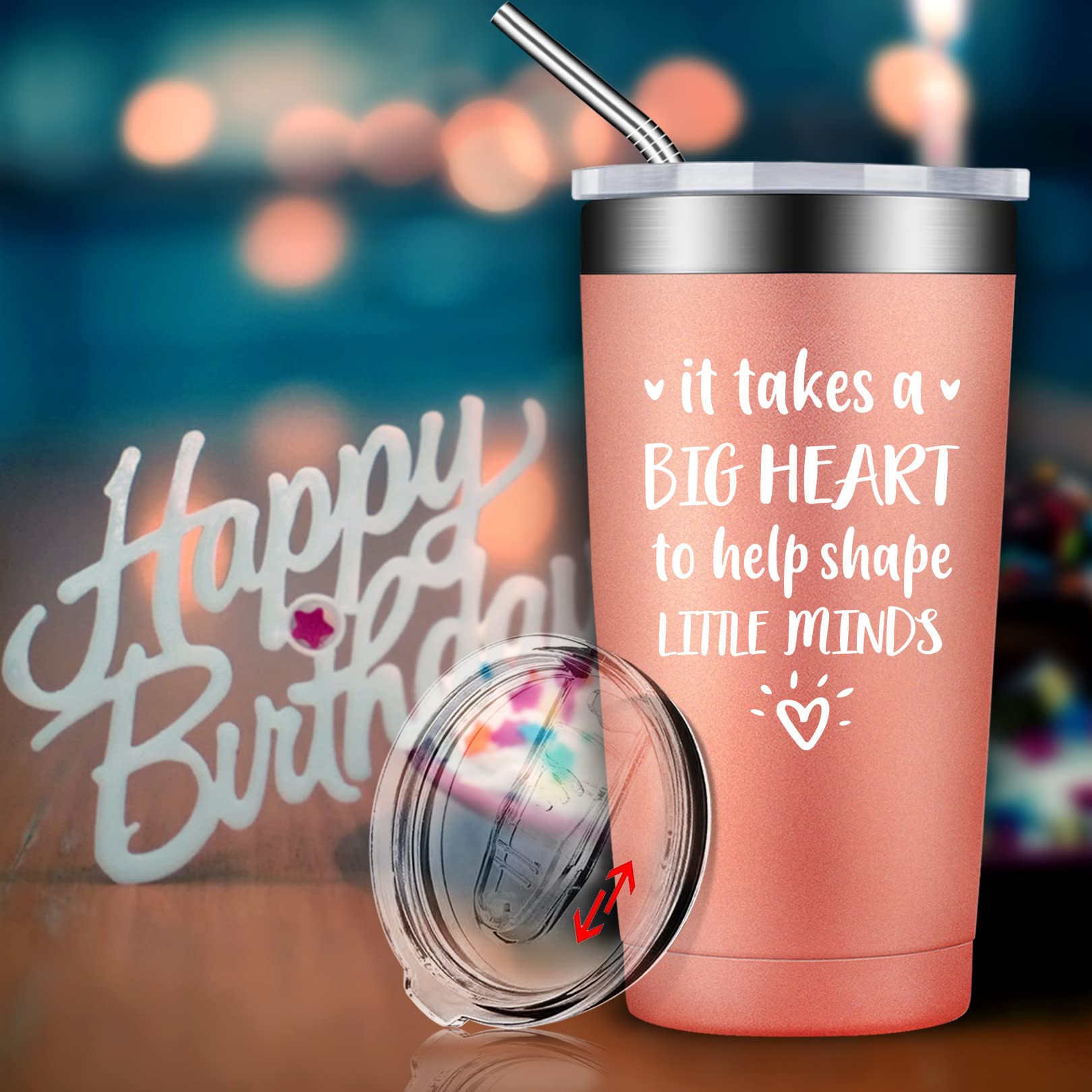 BIRGILT Teacher Gifts for Women - Teacher Appreciation Gifts - Thank You Gifts for Teacher - Funny End of the Year Birthday Valentines Christmas Gifts for Teachers - 20oz Teacher Tumbler