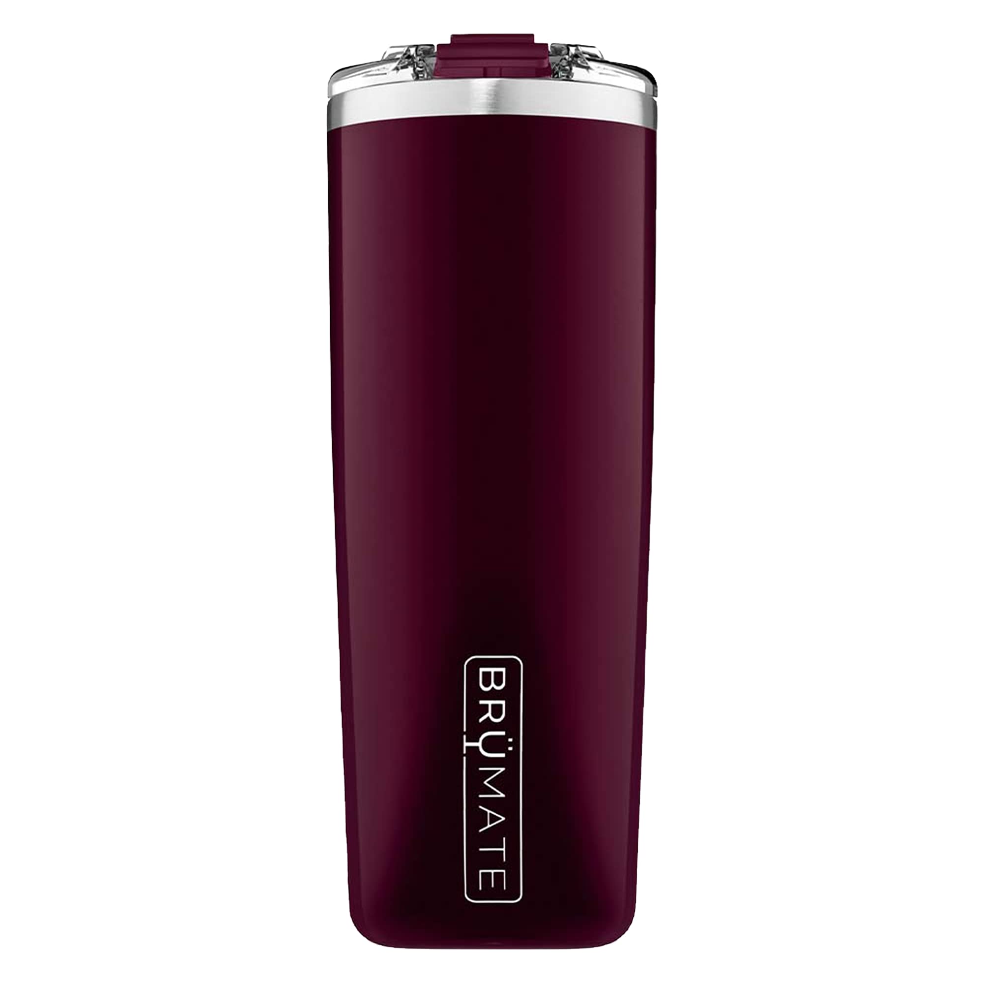 BrüMate Highball - 12oz 100% Leak-Proof Insulated Cocktail Tumbler - Double Wall Vacuum Stainless Steel - Shatterproof - Camping & Travel Tumbler & Cocktail Glass (Merlot)