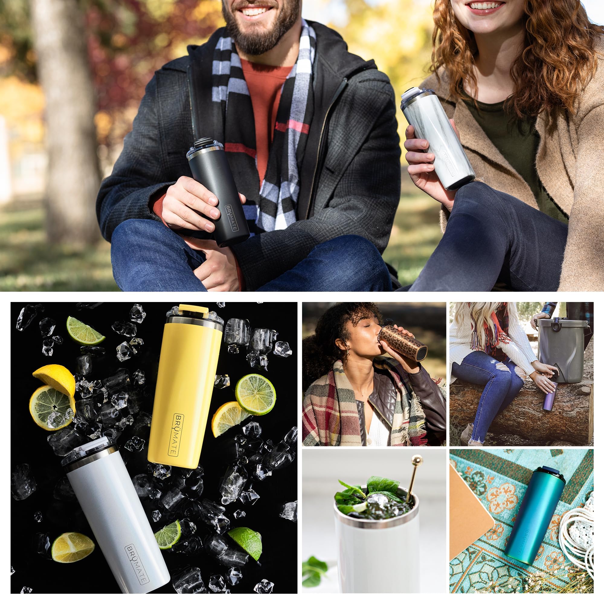 BrüMate Highball - 12oz 100% Leak-Proof Insulated Cocktail Tumbler - Double Wall Vacuum Stainless Steel - Shatterproof - Camping & Travel Tumbler & Cocktail Glass (Merlot)