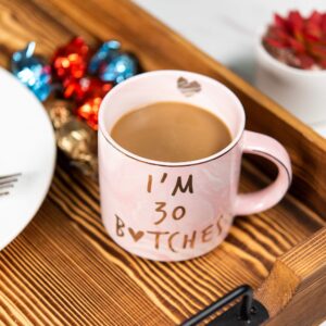 I'm 30 - Funny 30th Birthday Gifts for Women - Best Turning Thirty Year Old Birthday Gifts Ideas for Women, Wife, Mom, Daughter, Sister, Aunt, Best Friends, BFF, Coworkers, Her - Ceramic Coffee Cup