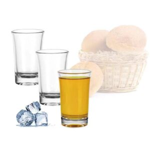 Ader Products Clear Shot Glasses - Set of 12-1.5 Ounce - Heavy Base Round Shooter Glass Set