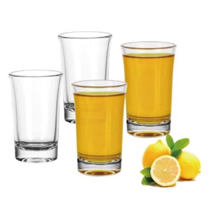 Ader Products Clear Shot Glasses - Set of 12-1.5 Ounce - Heavy Base Round Shooter Glass Set