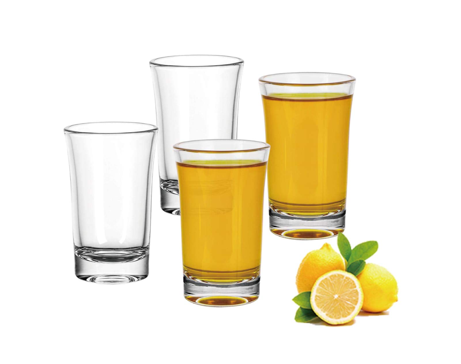 Ader Products Clear Shot Glasses - Set of 12-1.5 Ounce - Heavy Base Round Shooter Glass Set