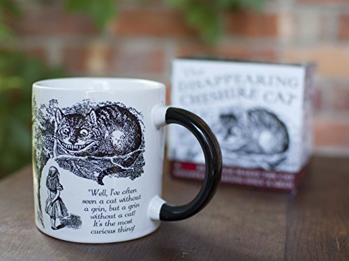 The Unemployed Philosophers Guild Disappearing Cheshire Cat Heat Transforming Color Changing Reveal Mug - Add Coffee and The Cheshire Cat Disappears Except for its Grin, Comes in a Fun Box