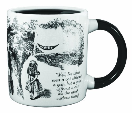 The Unemployed Philosophers Guild Disappearing Cheshire Cat Heat Transforming Color Changing Reveal Mug - Add Coffee and The Cheshire Cat Disappears Except for its Grin, Comes in a Fun Box