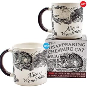 The Unemployed Philosophers Guild Disappearing Cheshire Cat Heat Transforming Color Changing Reveal Mug - Add Coffee and The Cheshire Cat Disappears Except for its Grin, Comes in a Fun Box