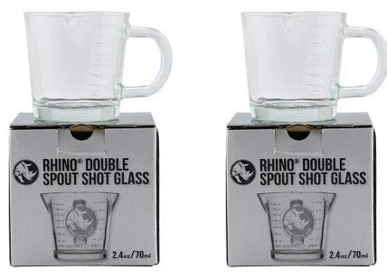 BrewGlobal Rhinoware Shot Glass - Double - 2- Count